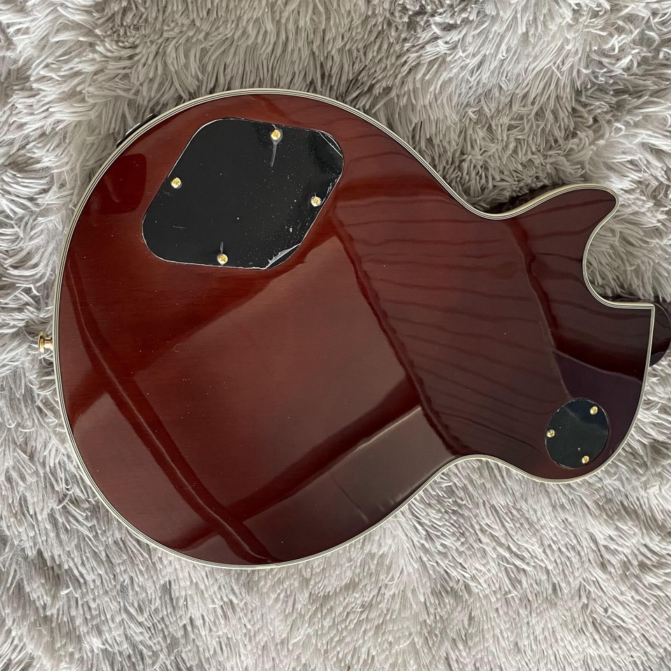 Custom Shop Sunburst 6 String LP Electric Guitar Spalted Maple Top ...