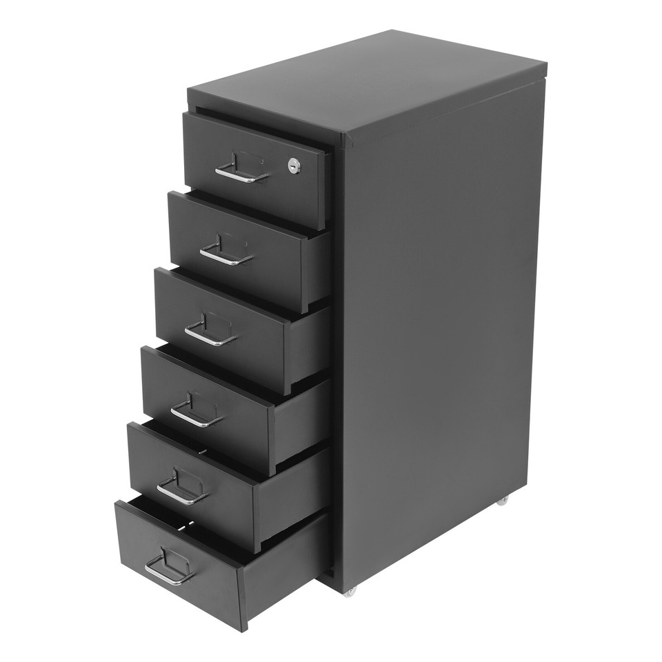6-Tier Vertical File Cabinet, Metal File Cabinet with Lock, Filing ...