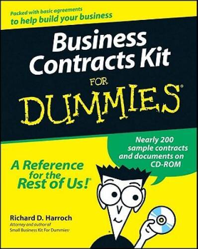Business Contracts Kit For Dummies - Paperback By Harroch, Richard D ...