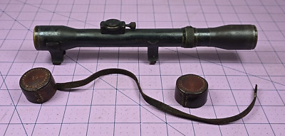 Antique Dr. W. Gerard "G" Steel Tube Rifle Scope with leather caps | eBay