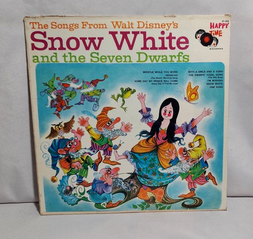 SONGS FROM WALT DISNEY'S SNOW WHITE rare LP Vinyl Kids (Happy Time ...