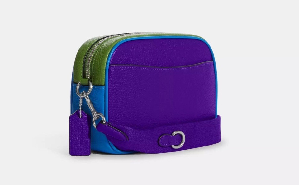 COACH Mini Jamie Camera Bag & Medium Wallet In Leather Sport Purple ...