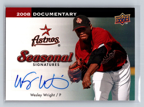2008 Upper Deck Documentary - Seasonal Signatures Wesley Wright #WW (AU, RC) for sale online | eBay