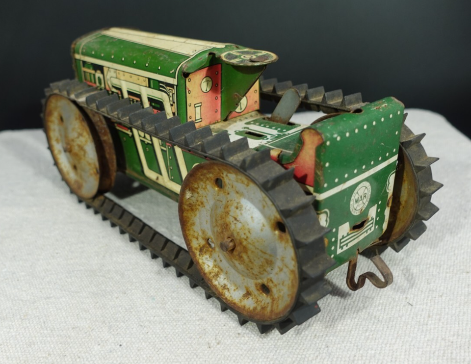 Vintage Marx Tin Wind Up Tractor | eBay