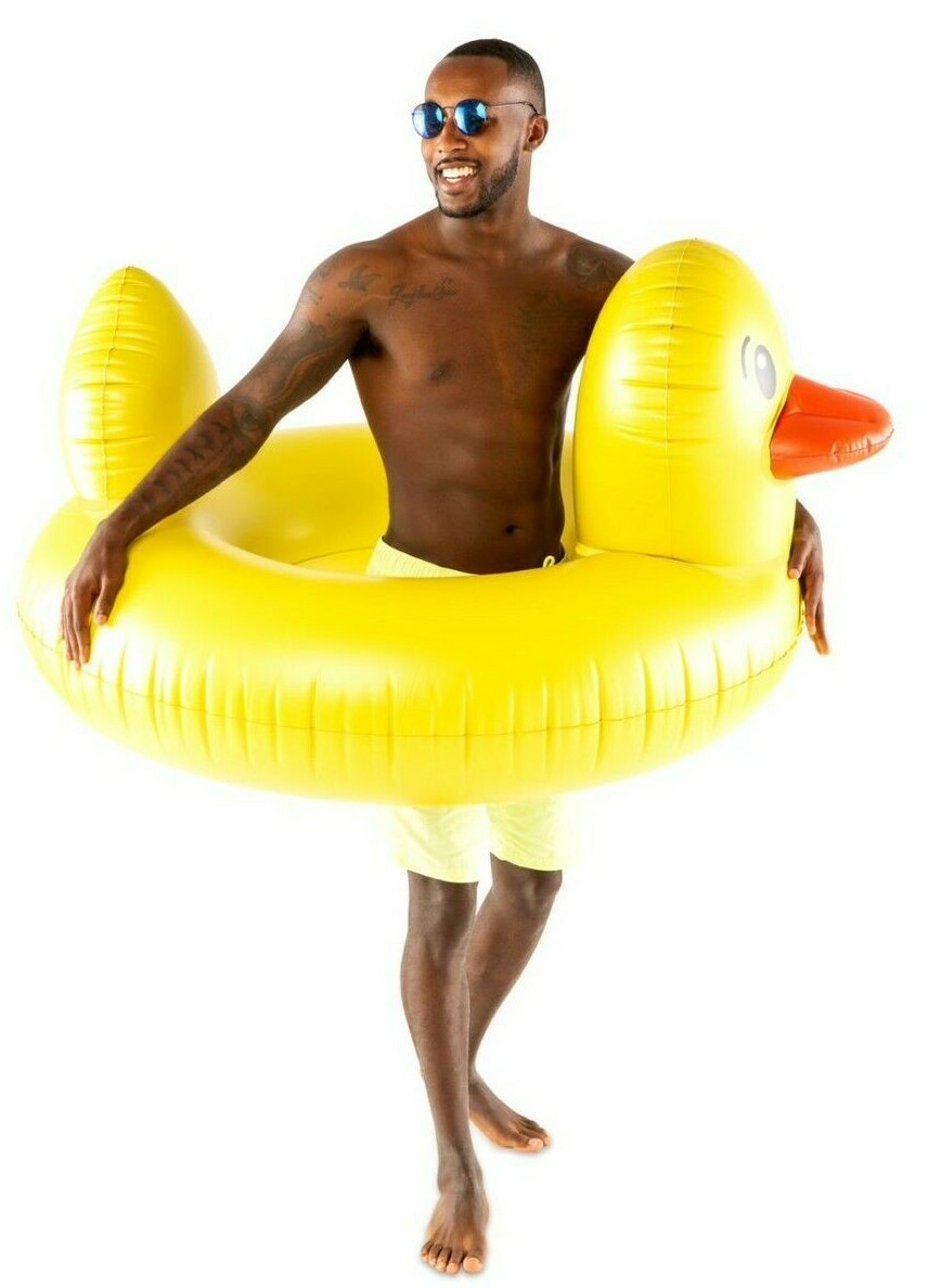 GIANT 4 FT Inflatable Rubber Duckie Ducky Duck Pool Float Raft ...