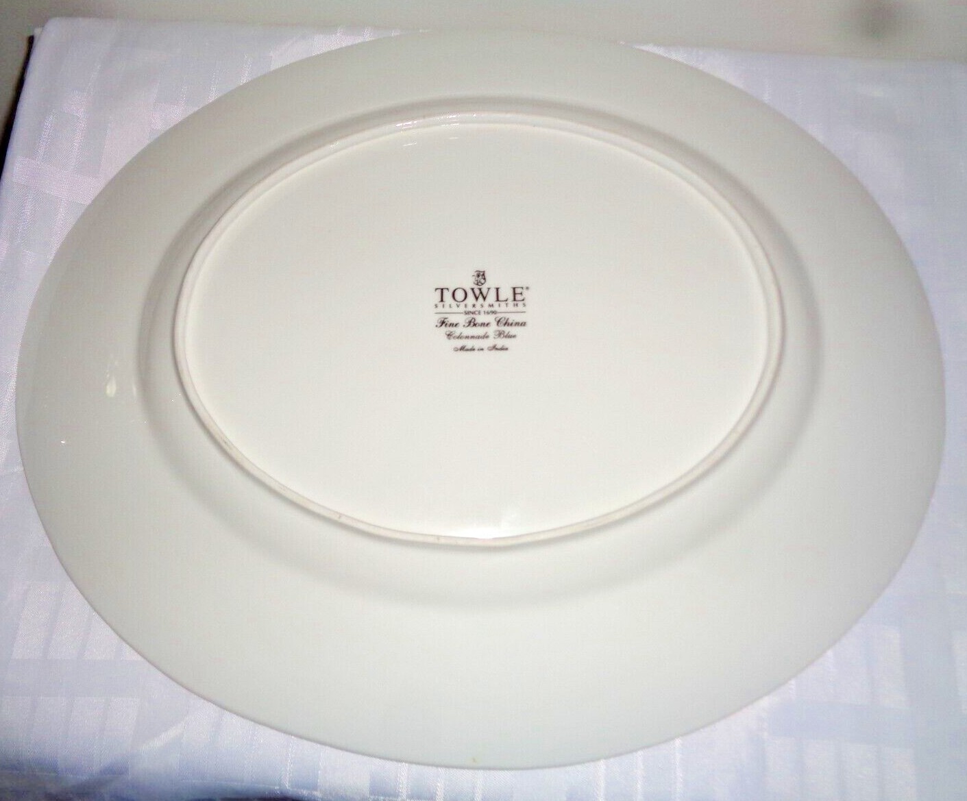 Towle Silversmiths Fine Bone China Colonnade Blue Platter 15"x13" | eBay