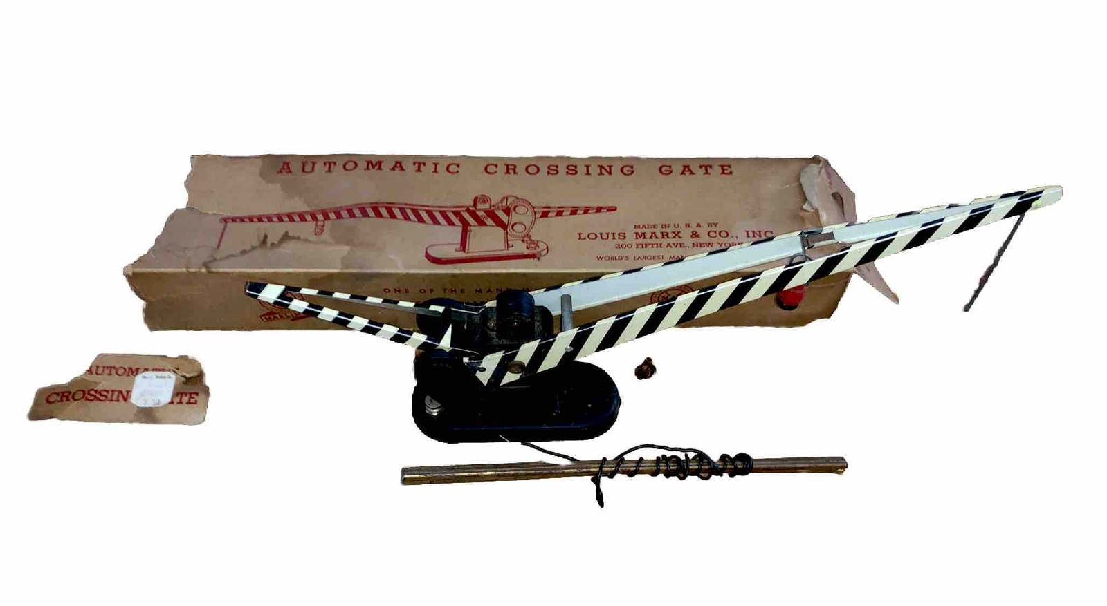 Vintage Louis Marx Automatic Crossing Gate 1438 Train Accessory In Box ...