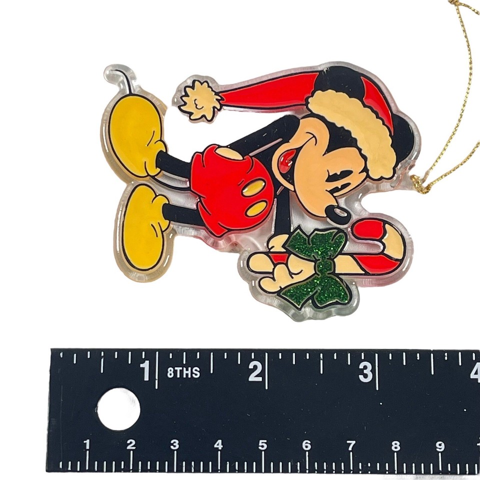 Disney Mickey Mouse Candy Cane Suncatcher Christmas Tree Ornament ...