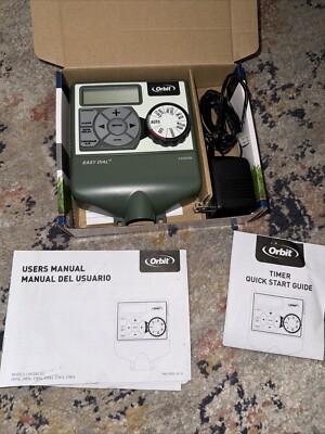 Orbit 57594 Orbit Easy Dial Programmable 4 Zone Indoor Sprinkler Timer ...