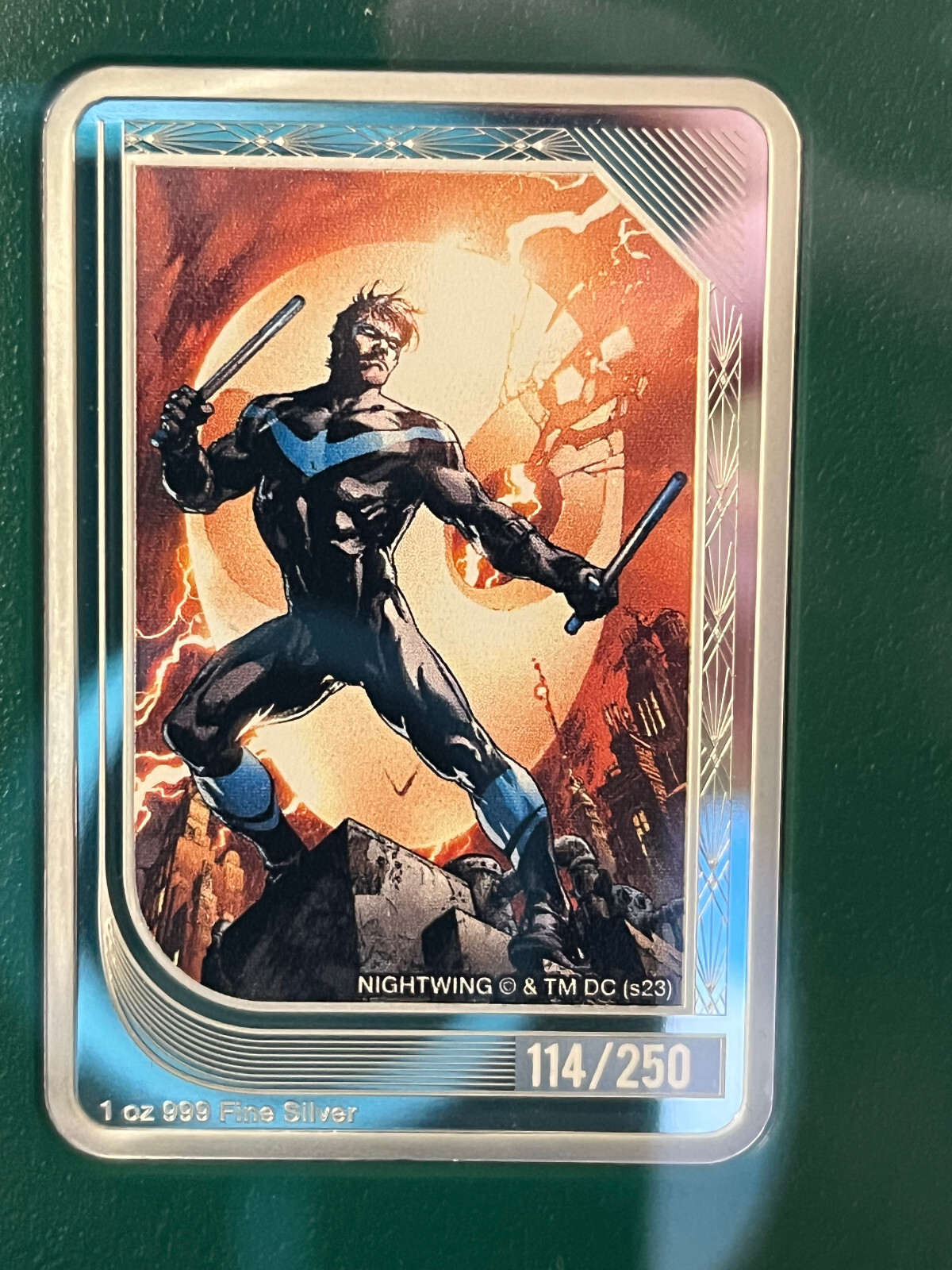 2023 DC Mint NZ Trading Card Coin NIGHTWING - 1 Oz .999 Silver Bar #114 ...