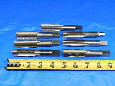 LOT OF 7 VARIOUS HSS 3/4 - 10 NC BOTTOMING, PLUG AND TAPER TAPS .750 3/ ...
