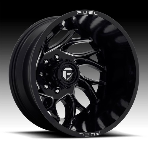 Fuel D741 Runner Dually Gloss Black Milled 22x8.25 8x210 -220mm ...