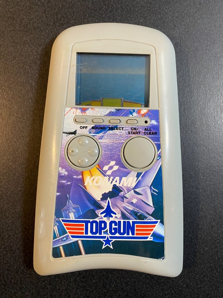 Vintage KONAMI TOP GUN 1989 HANDHELD LCD GAME ELECTRONIC GAME, Tested ...