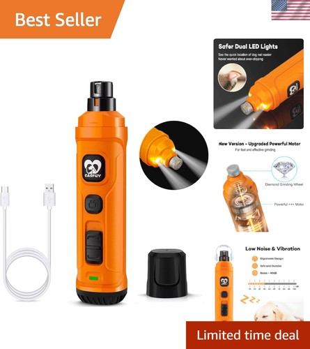 Dog Nail Grinder with 2 LED Light - New Version 2-Speed Powerful ...