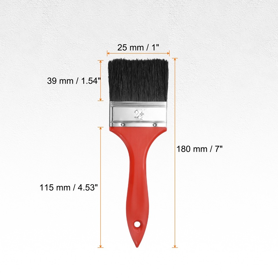 8pcs Paint Brush 2.4 Inch Flat Painting Brushes with Red PP Handle | eBay