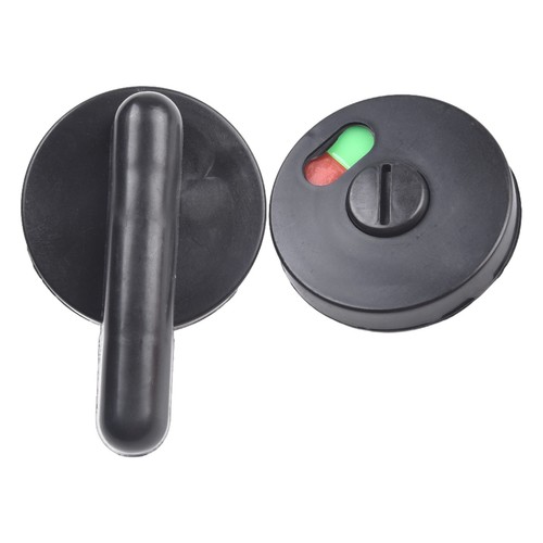Black Privacy Door Lock with Open Closed Indicator for Toilet Shower ...