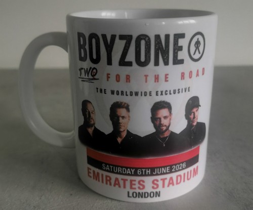 Personalised Boyzone Mug Two For The Road Emirates Stadium Ronan ...