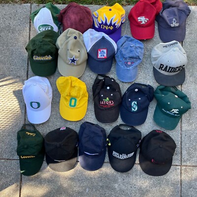 hat bundle (lots of sports hats and other random vintage hats - great ...