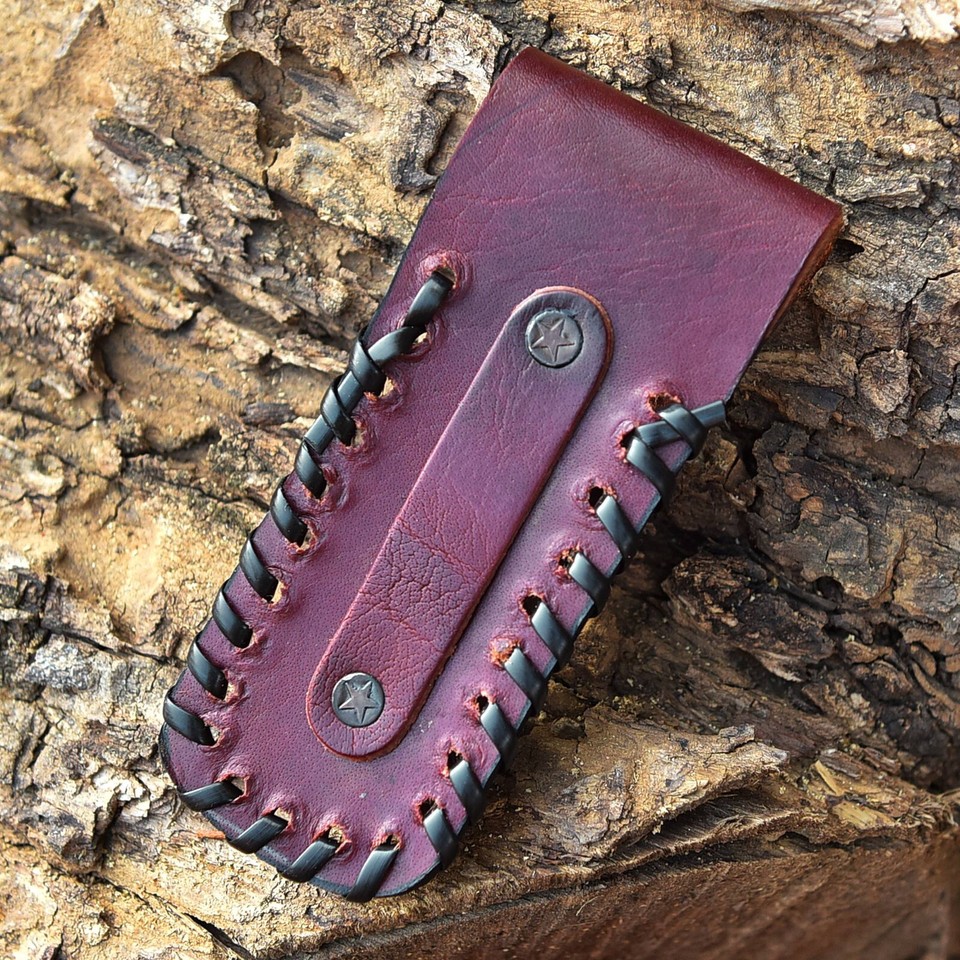 5" Vintage Dark Brown Sheath for Buck 110 Pocket Folding Knife Pouch ...