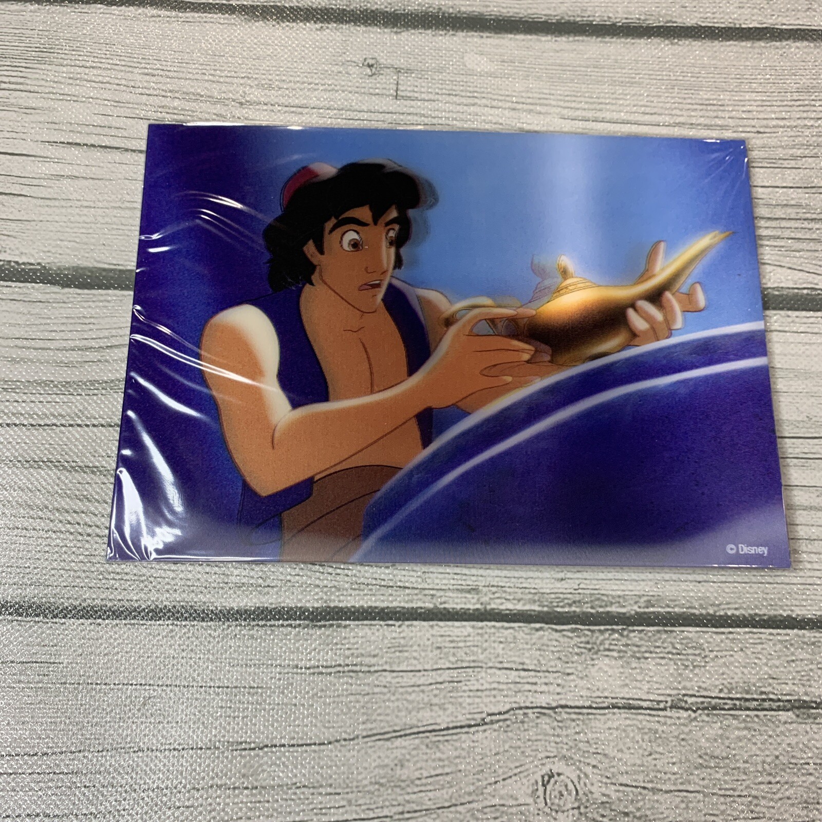 Aladdin 5x7” Classic Disney Collectors Picture Aladdin & Lamp w/ Stand ...