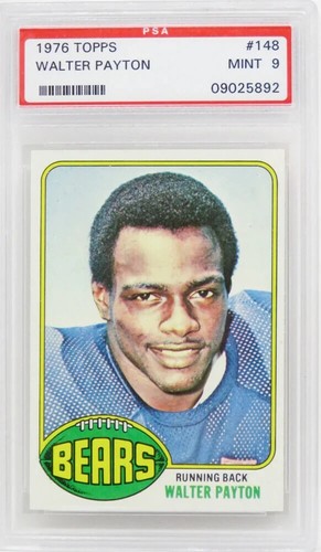 Walter Payton (Chicago Bears) 1976 Topps #148 RC Rookie Card - PSA 9 ...