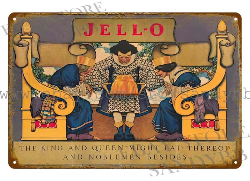 1921 Maxfield Parrish art Jello king queen might eat thereof noblemen ...