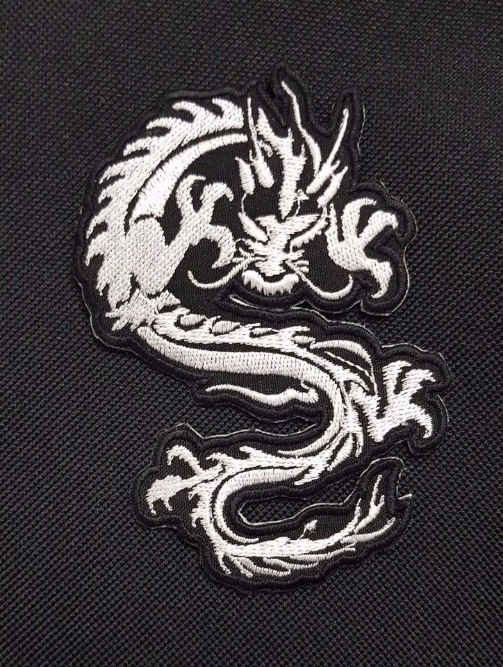 Embroidered Chinese Dragon Patch Iron /Sew On Jacket jeans Biker Badge ...