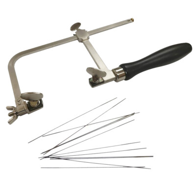 German-Style Professional Jewelers Saw Frame W/dozen 2/0 Swiss Cutting ...