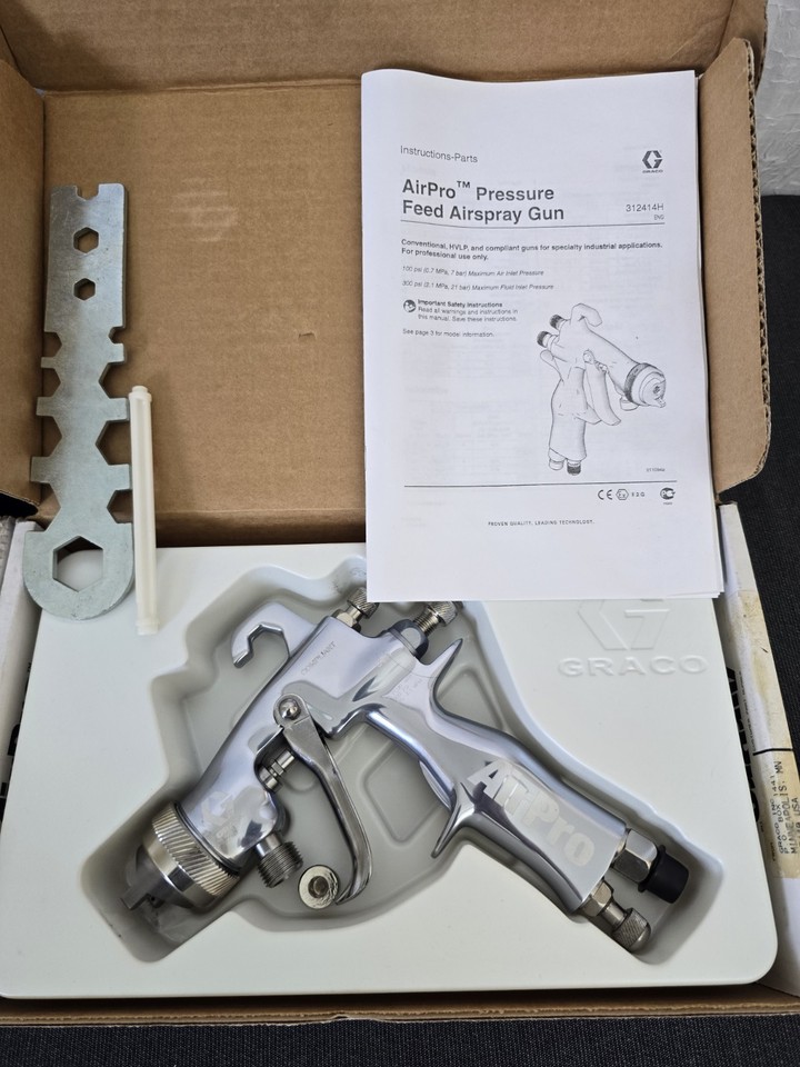 Graco AirPro Spray Gun Lot – 1 NOS + 1 Parts Unit w/ Manual Foam Insert ...