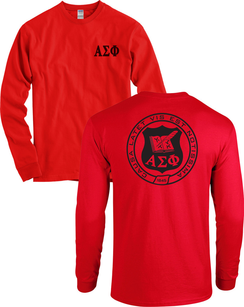 Alpha Sigma Phi Fraternity Seal Long Sleeve Alpha Sig Shirt - MORE ...