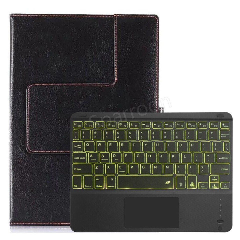 Backlit Touchpad Keyboard Case Cover Mouse For 10" 10.1" Inch Android ...