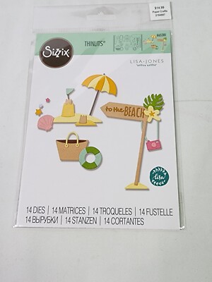 Sizzix Thinlits (BEACH DAY) by Lisa Jones 14 Dies #665381 NEW!! | eBay