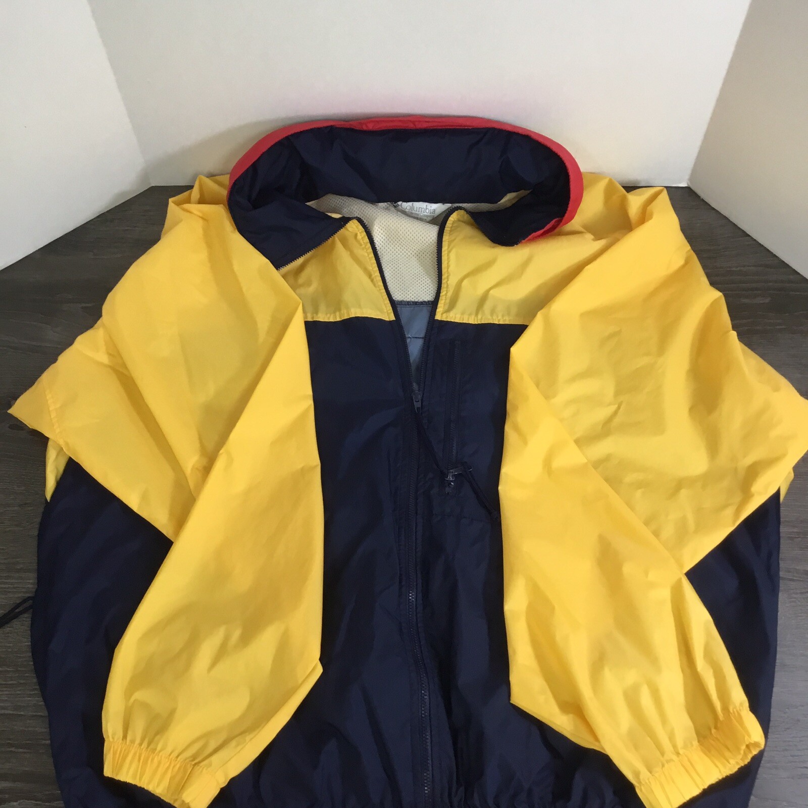 Vintage Columbia Colorblock Jacket Mens Large Yellow … - Gem