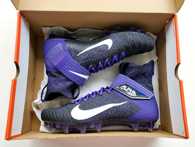 Nike Alpha Menace Elite 2 Black White Purple Football Cleats BV2077 011 ...