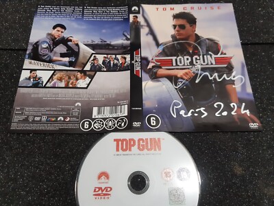 Tom Cruise Autograph dvd TOP GUN signed live PARIS J-OLYMPIQUE 2024 ...