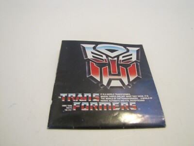 1985 TRANSFORMERS G1 CATALOG FOLDER BROCHURE INSERT PAPERWORK USED READ ...