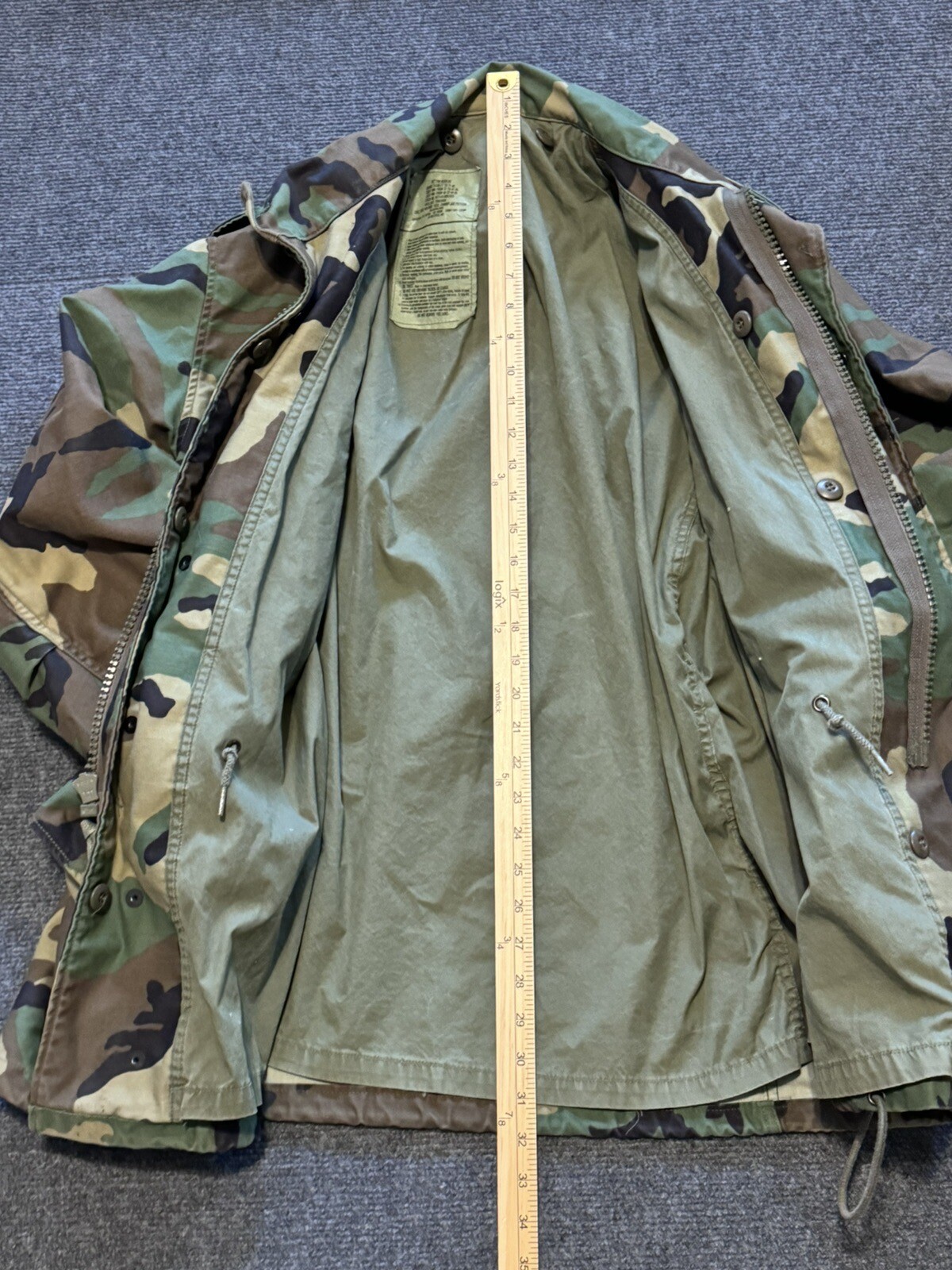 US Army Woodland Camouflage Cold Weather Field Jacket… - Gem
