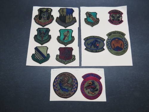 12 Original USAF Subdued Tactical Fighter Squadron & Wing Patches | eBay