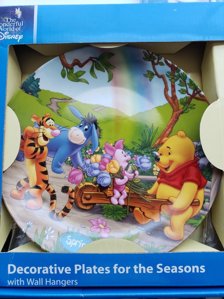 NEW Disney Winnie the Pooh and Friends Collectors Plate Spring Summer ...