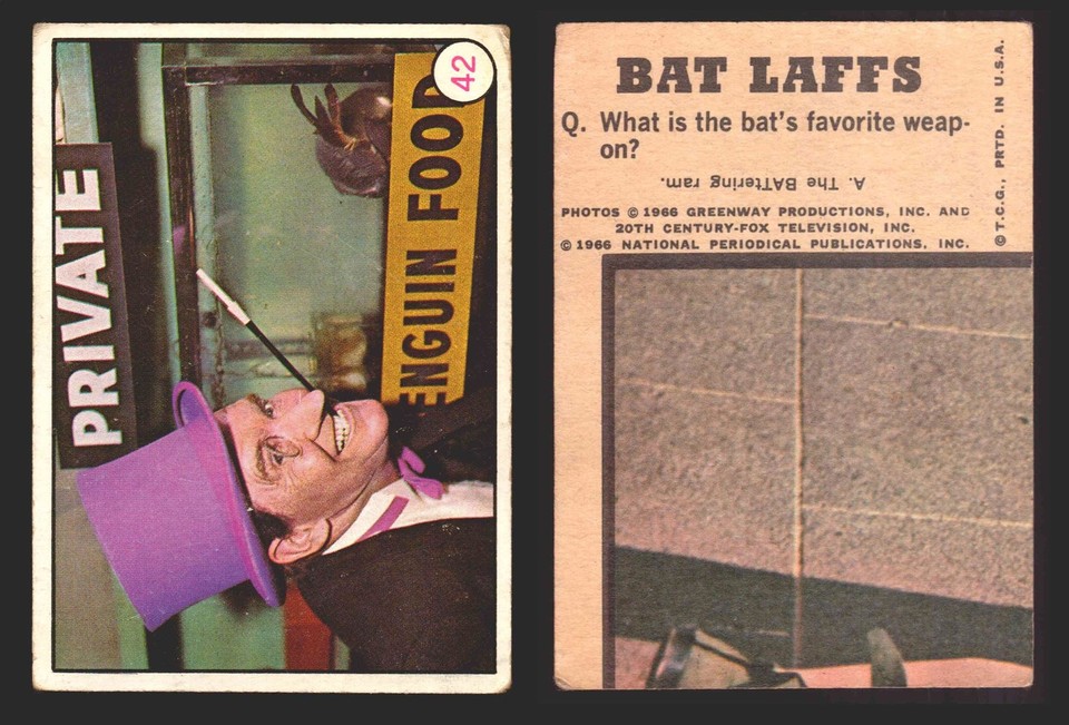 Batman Bat Laffs Vintage Trading Card You Pick Singles #1-#55 Topps ...