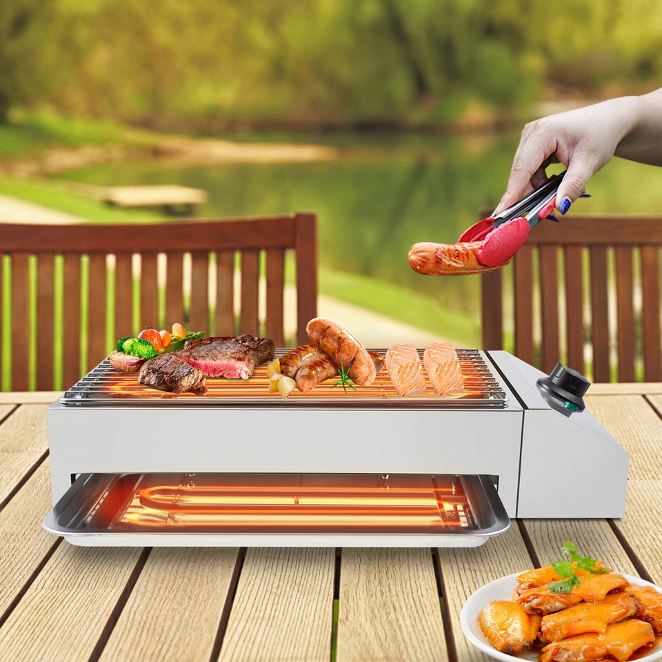 Electric 1800W Griddle Flat Top Grill Hot Plate BBQ Countertop ...