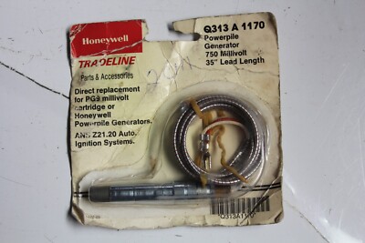HONEYWELL Q313A1170 35" Thermopile Generator w/ PG9 Adapter (750 mV) | eBay