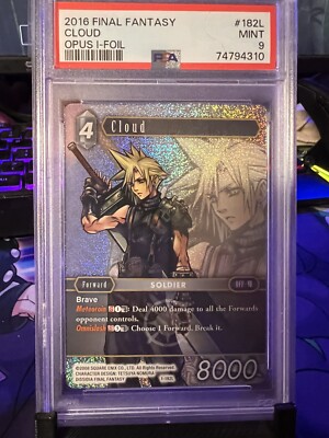 Final Fantasy FFTCG Cloud Foil Opus I 1-182L PSA 9 Mint | eBay
