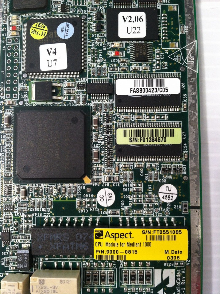 AUDIOCODES FASB00423/C05 CMX-1 CPU MODULE MEDIANT 1000 VOIP ASPECT 9000 ...