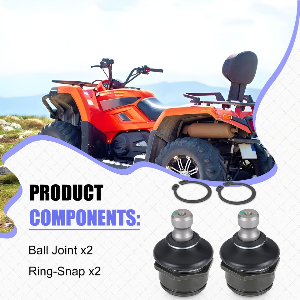 2x Lower Ball Joint for Kawasaki Prairie 300 400 KVF300 KVF400 2x4 4x4 ...