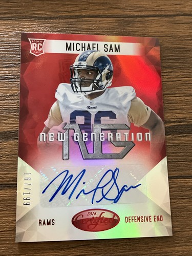 Rams 2014 Certified Michael SAM New Generation Mirror Red Autograph RC ...
