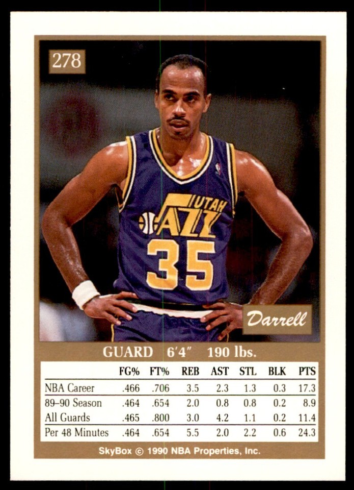 1990-91 SkyBox Darrell Griffith . Utah Jazz #278 | eBay