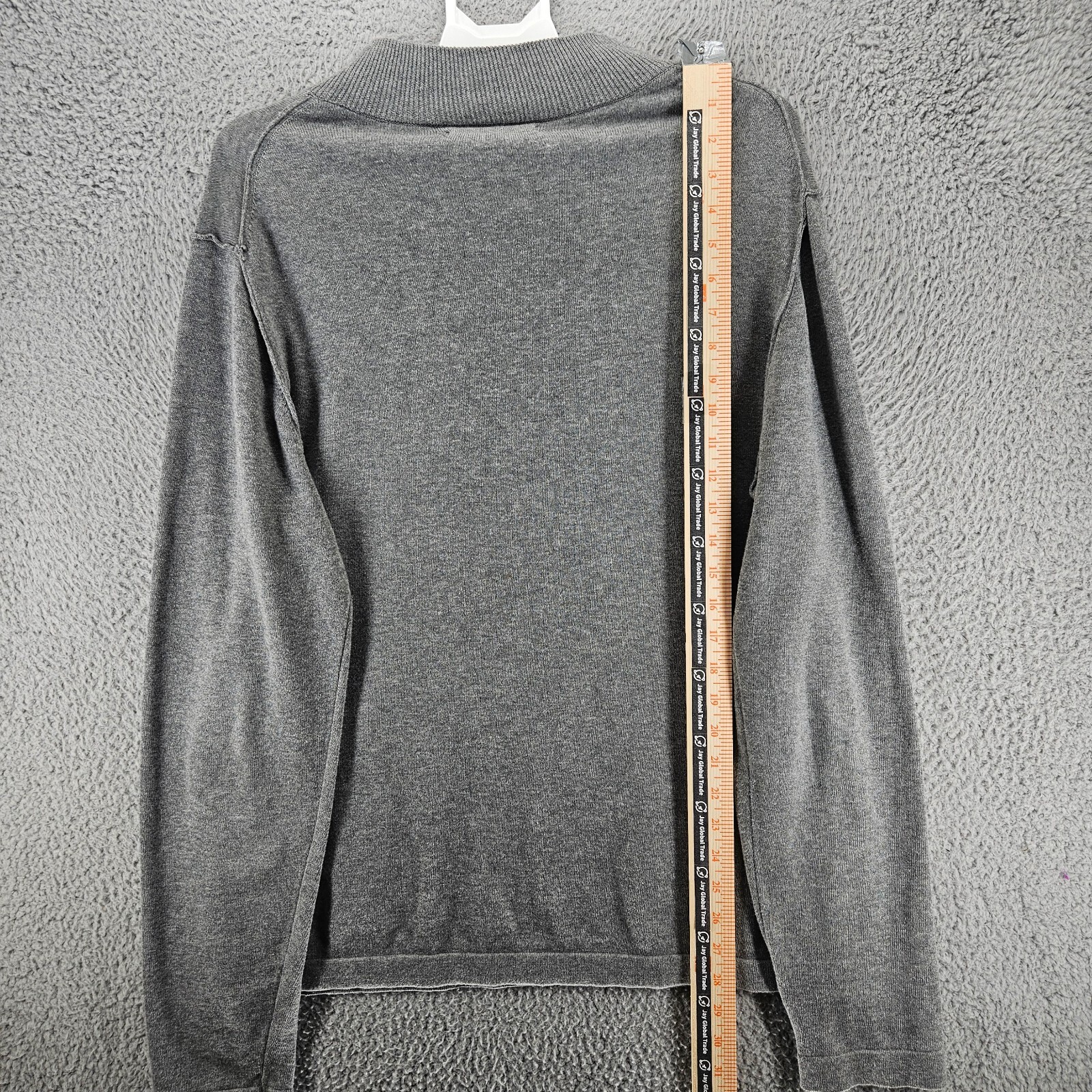 Grayson & Dunn Men's XL 1/4 Button Cotton Gray Long Sleeve - Flaw | eBay