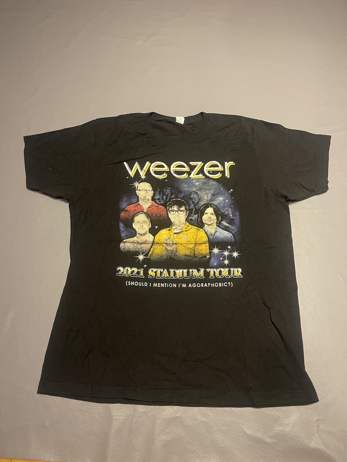 2021 Weezer Stadium Tour T Shirt Size Large - Gem