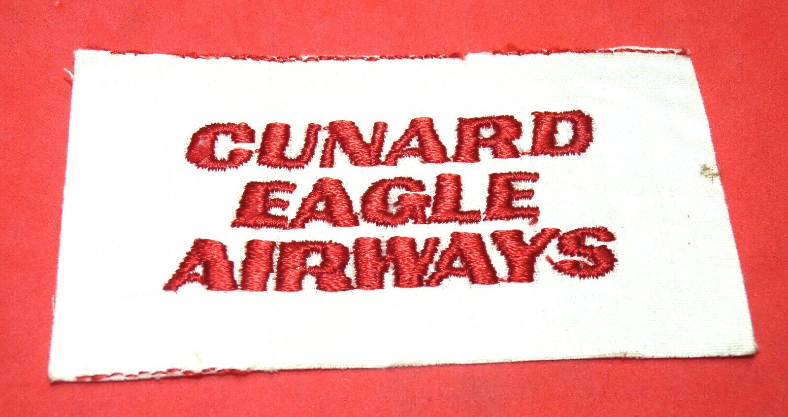 CUNARD EAGLE AIRWAYS Vintage Airlines Embroidered Patch Badge Employee ...